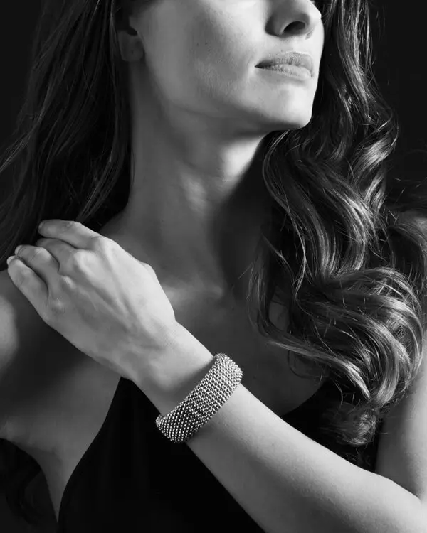 Lagos Sterling Caviar Wide Bracelet - Silver
