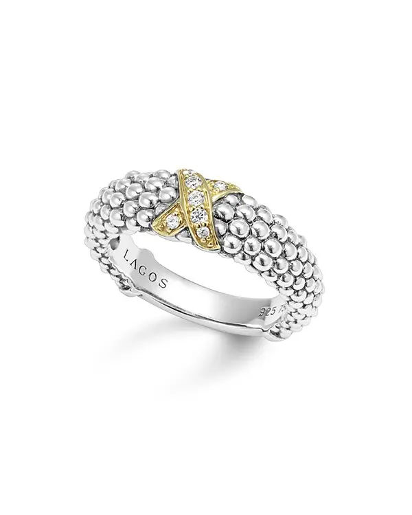 Lagos 18k Gold And Sterling Silver Diamond Ring - White/gold