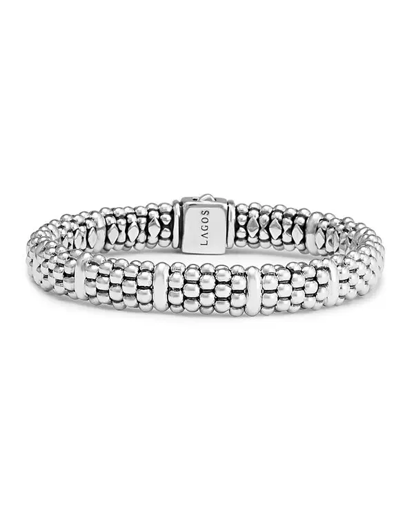 Lagos Sterling Caviar Rope Bracelet - Silver