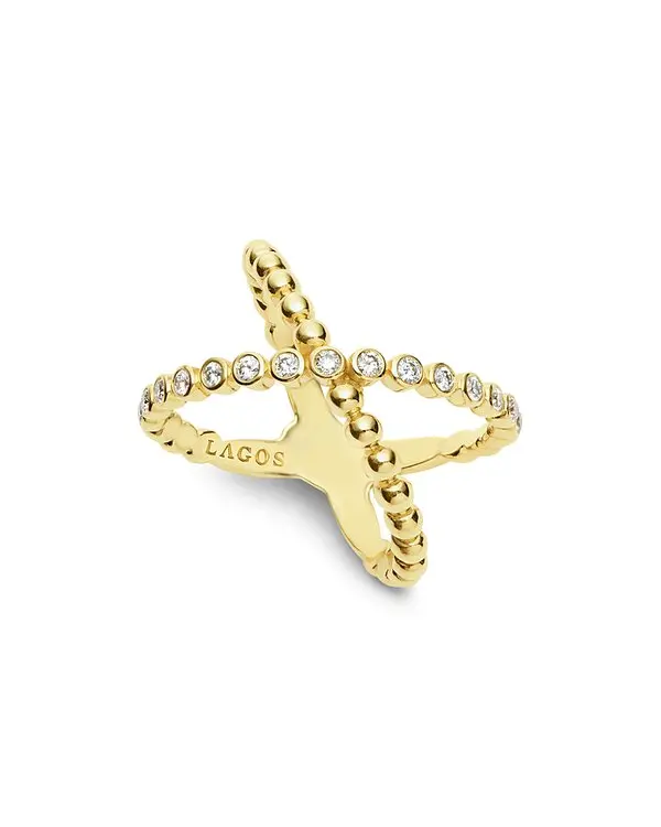 Lagos Caviar Diamond Ring - Gold