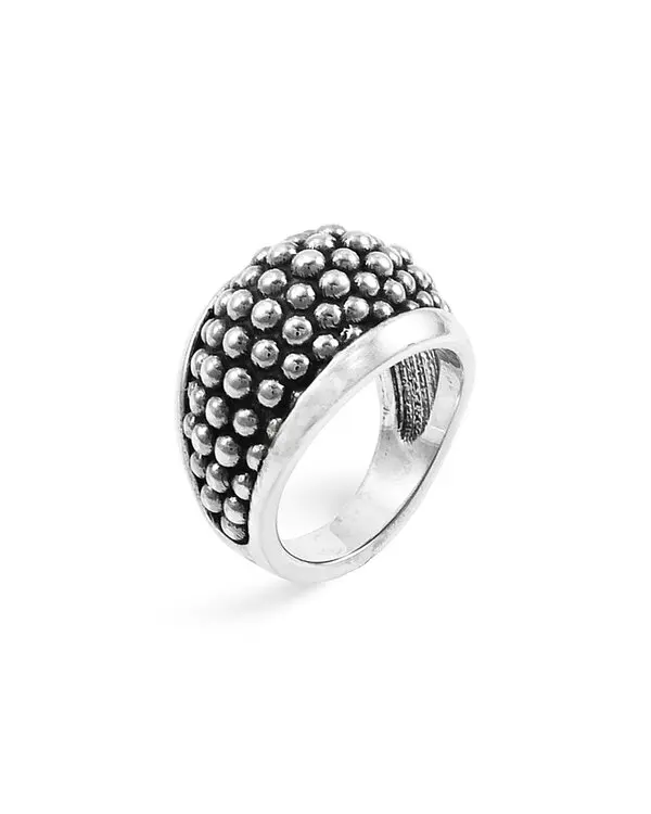 Lagos Sterling Caviar Domed Ring - Silver