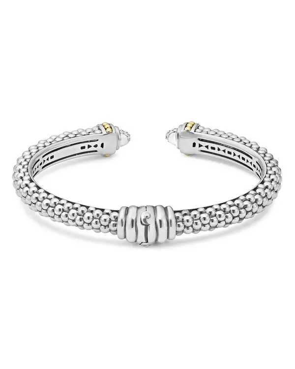 Lagos 18k Gold And Sterling Silver Diamond Cuff - White/silver