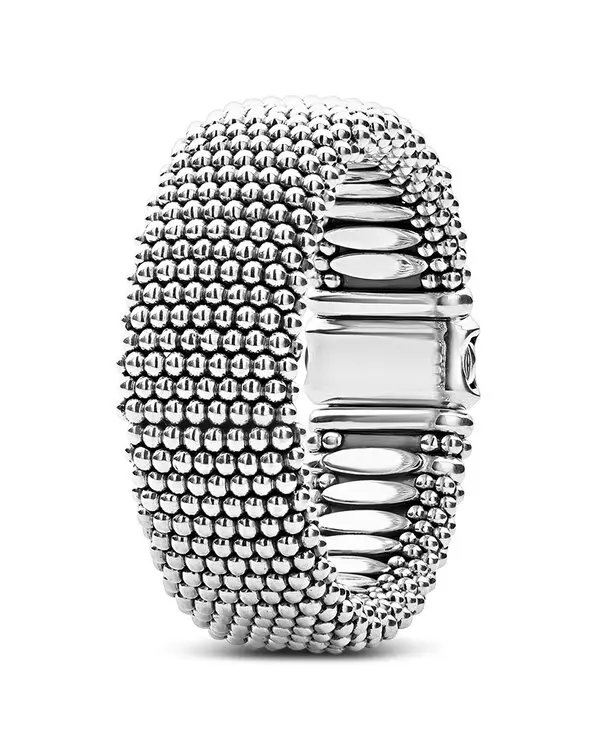 Lagos Sterling Caviar Wide Bracelet