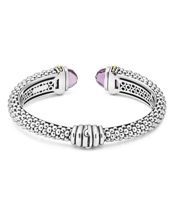 Lagos 18k Gold And Sterling Silver Rittenhouse Amethyst Cuff