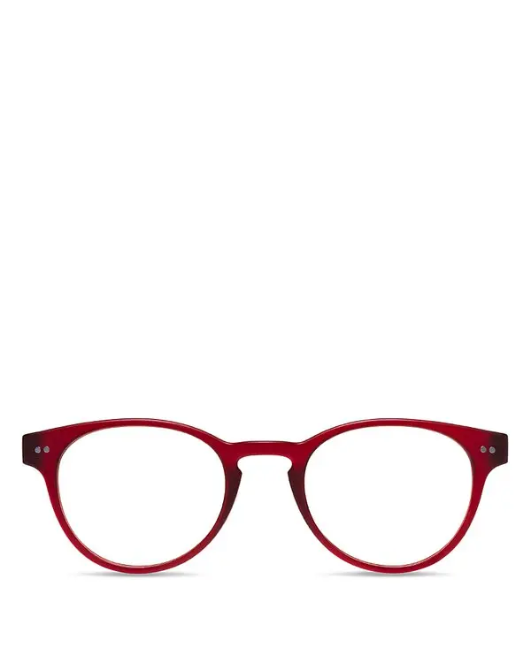 LOOK OPTIC Abbey Round Blue Light Glasses 47mm - Crimson