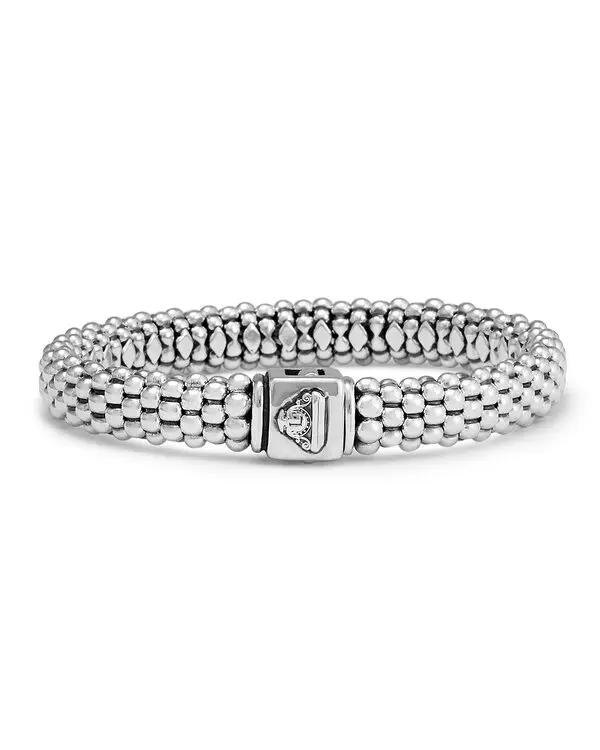 Lagos Sterling Caviar Oval Rope Bracelet - Silver