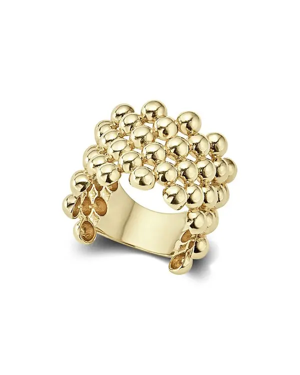 Lagos Caviar Collection 18k Beaded Ring - Gold