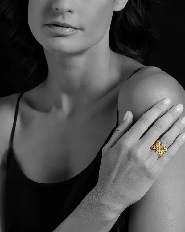 Lagos Caviar Collection 18k Beaded Ring