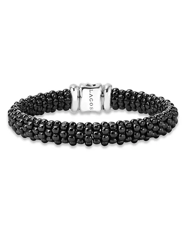 Lagos Caviar Ceramic Bracelet - Black