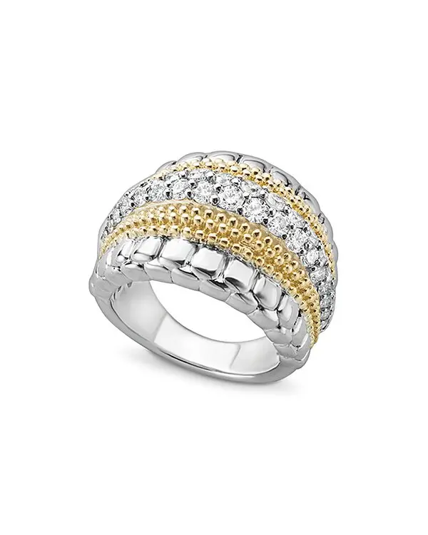 Lagos 18k Gold And Sterling Silver Diamond Ring - White/silver
