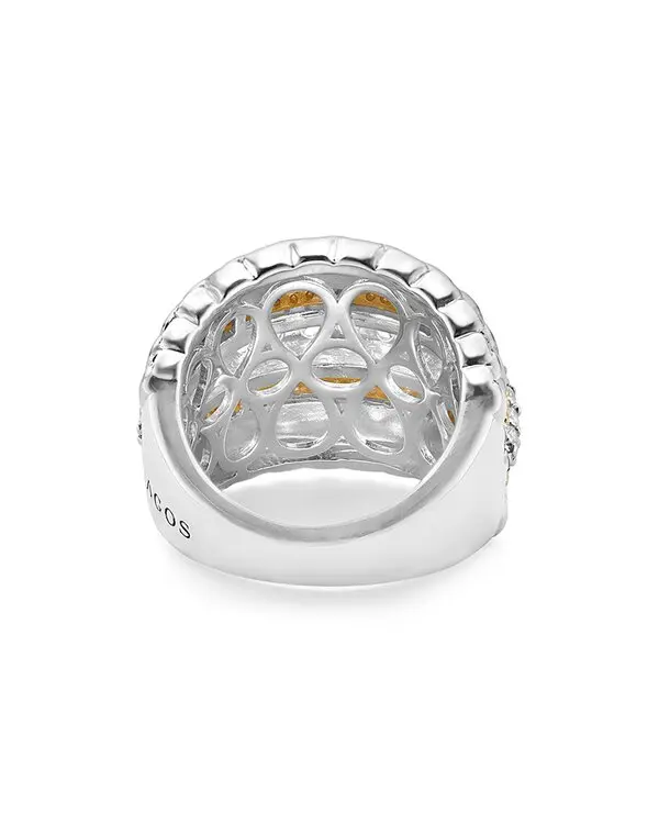 Lagos 18k Gold And Sterling Silver Diamond Ring