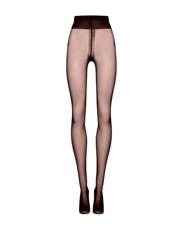 Wolford Individual 10 Back Seam Tights - Black