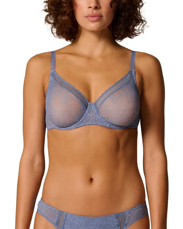 Simone Perele Comete Full Coverage Lace Bra - Chambray Blue