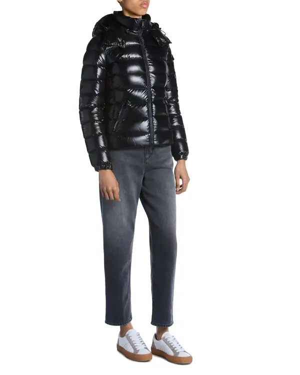 Moncler Bady Slim Short Down Jacket - Black Shine
