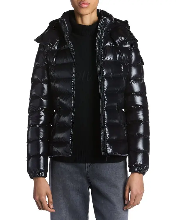 Moncler Bady Slim Short Down Jacket - Black Shine