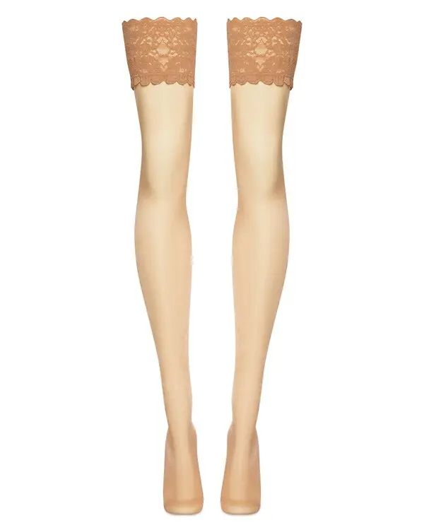 Wolford Satin Touch Stay-up Thigh Highs - Gobi