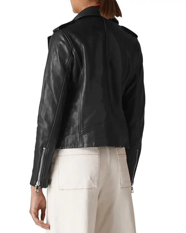 Whistles Agnes Leather Moto Jacket