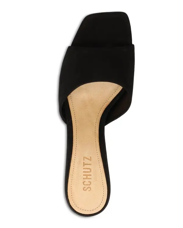Schutz Dethalia Slip On High Heel Sandals - Black
