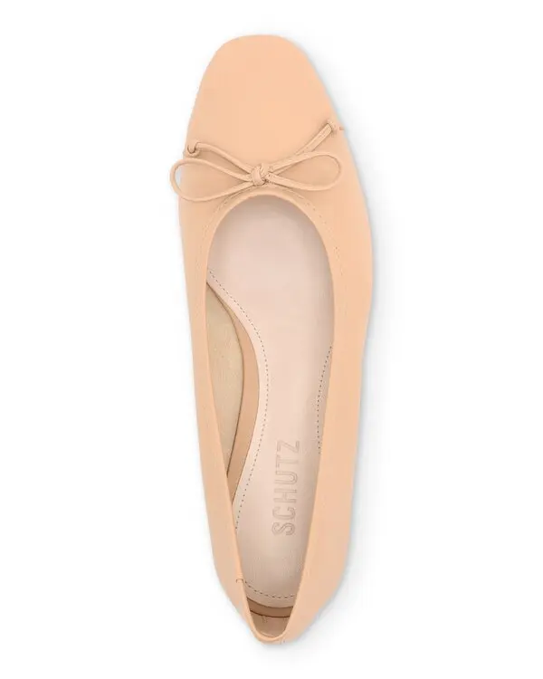 Schutz Arissa Slip-on Flats - Honey Beige Leather