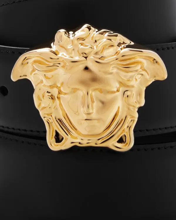 Versace Medusa Buckle Leather Belt