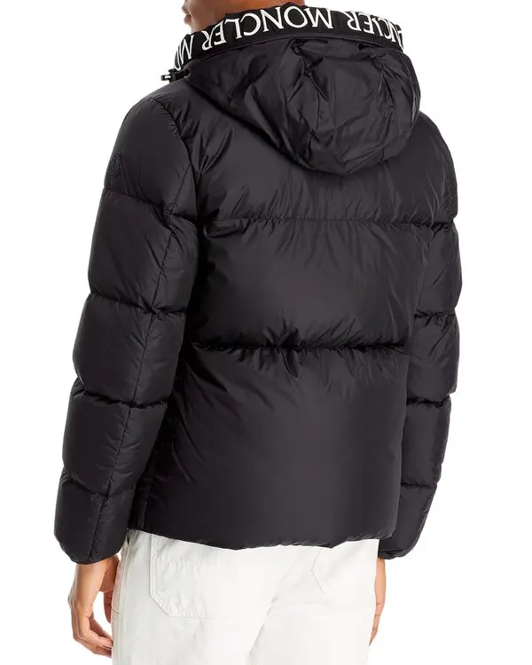 Moncler Red Short Montcla Down Jacket Black Editorialist