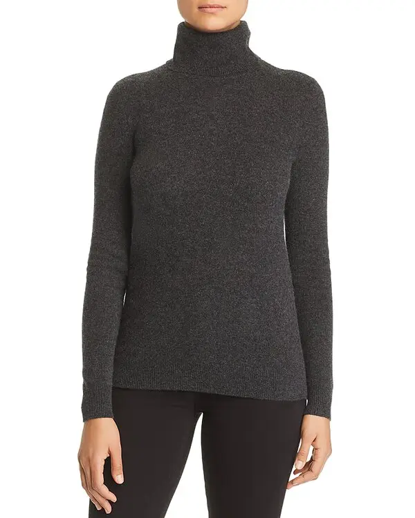 Bloomingdale'S Cashmere Turtleneck Sweater - Dark Grey