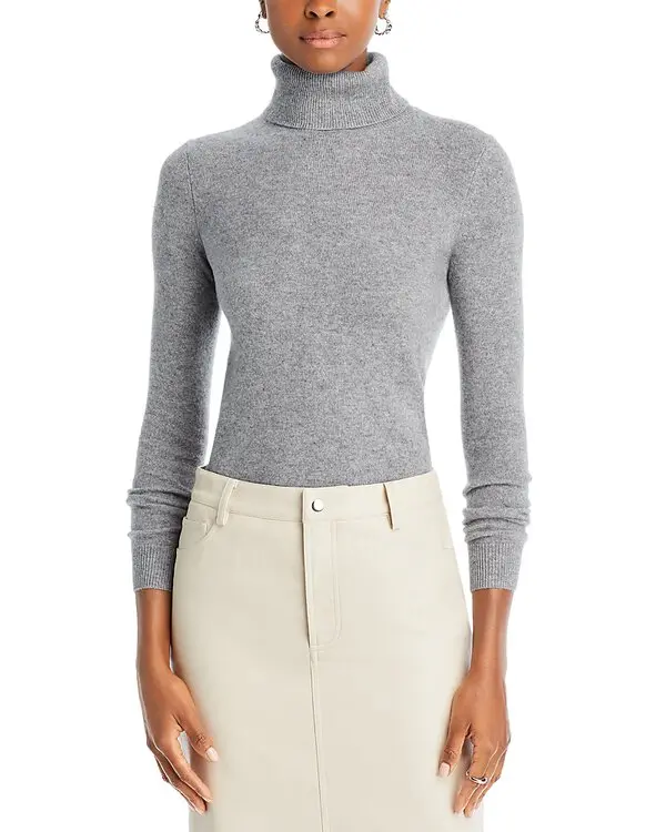 Bloomingdale'S Cashmere Turtleneck Sweater - Medium Gray