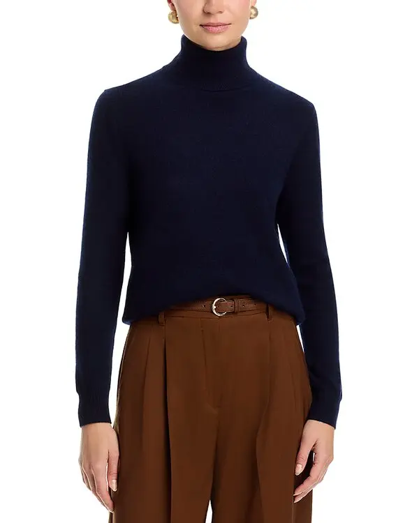 Bloomingdale'S Cashmere Turtleneck Sweater - Navy
