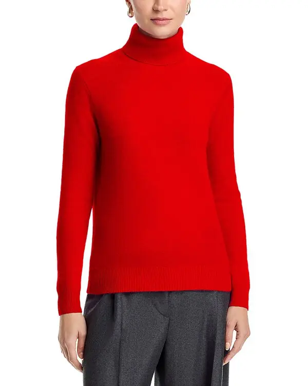 Bloomingdale'S Cashmere Turtleneck Sweater - Scarlet