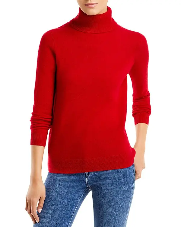 Bloomingdale'S Cashmere Turtleneck Sweater - Scarlet