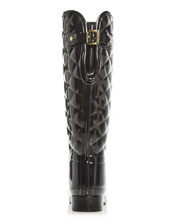 Hunter Refined Gloss Quilted Rain Boots