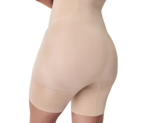 Spanx Oncore Open-bust Mid-thigh Bodysuit - Soft Nude