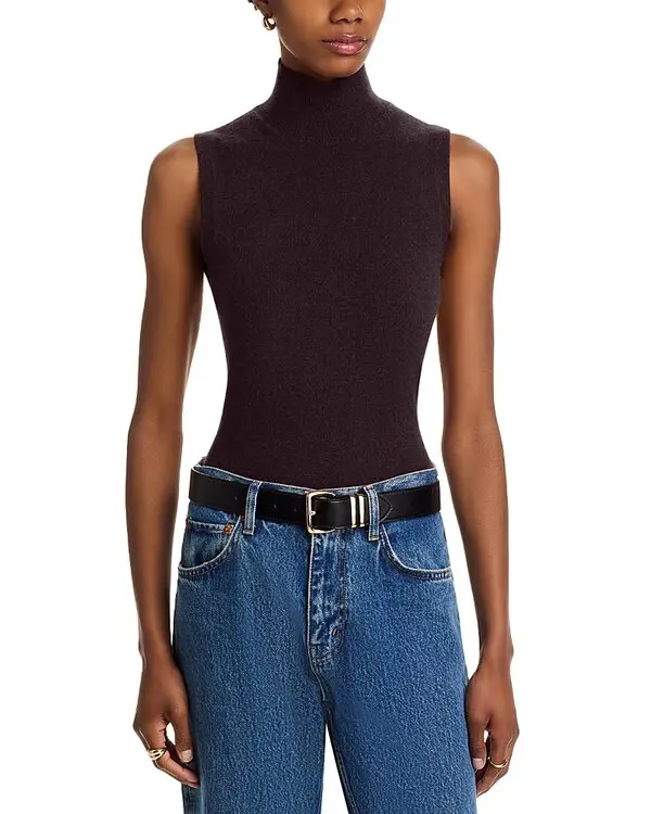 Bloomingdale'S C Exclusive Sleeveless Cashmere Sweater - Dark Brown