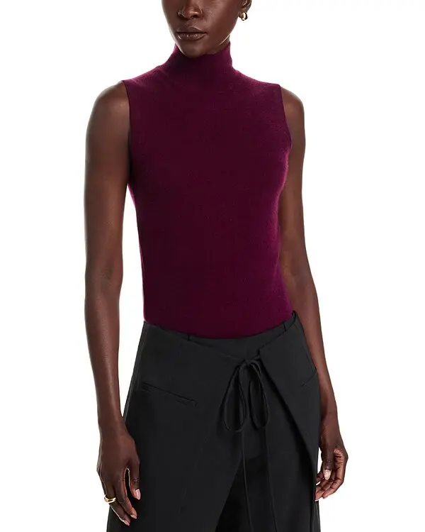 Bloomingdale'S C Exclusive Sleeveless Cashmere Sweater - Heather Burgandy