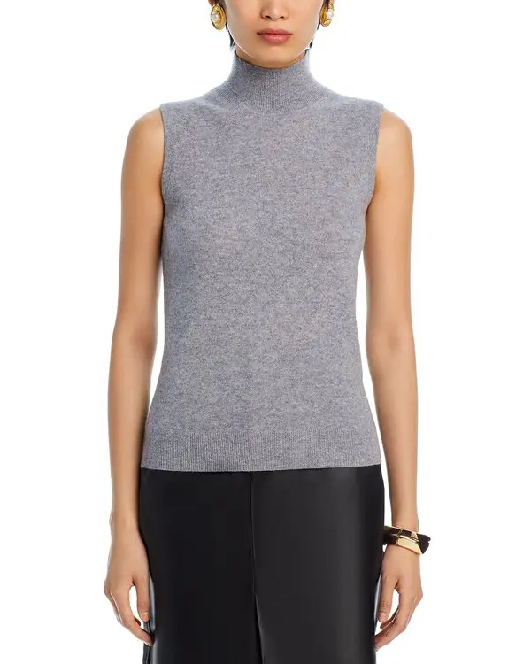 Bloomingdale'S C Sleeveless Cashmere Sweater - Medium Gry