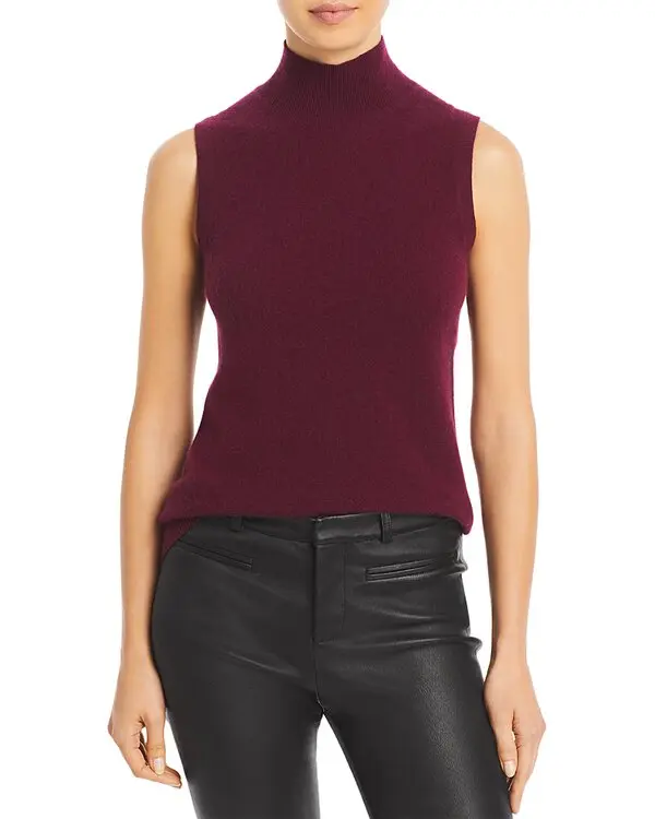 Bloomingdale'S C Exclusive Sleeveless Cashmere Sweater - Wine