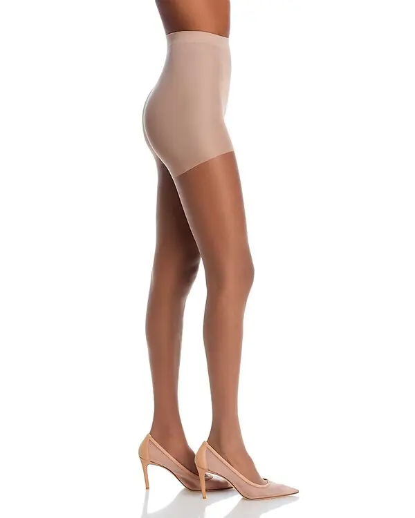Hue So Silky Sheer Control Top Tights - Tan
