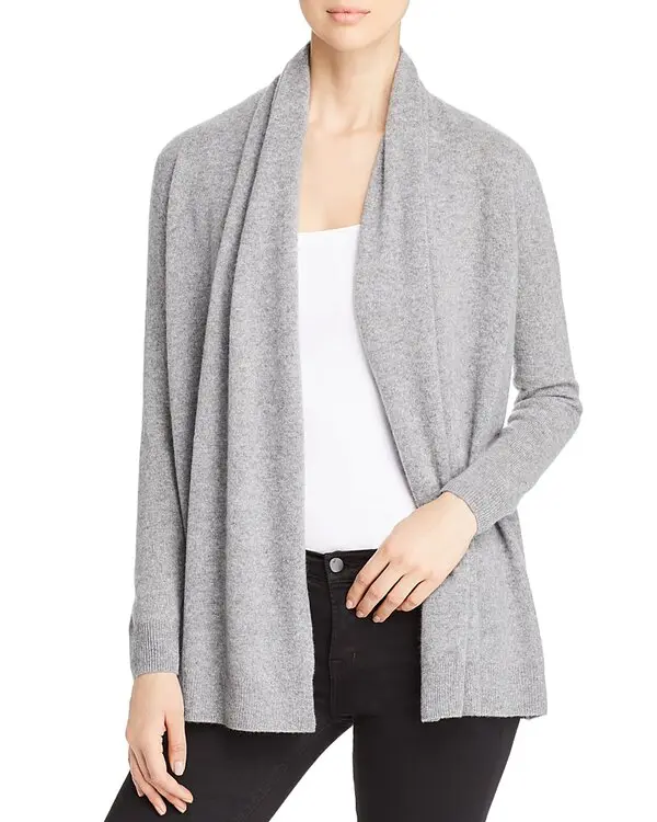 Bloomingdale'S Cashmere Open-front Cardigan - Medium Gray