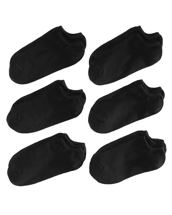 Hue Liner Socks, Set Of 6 - Black