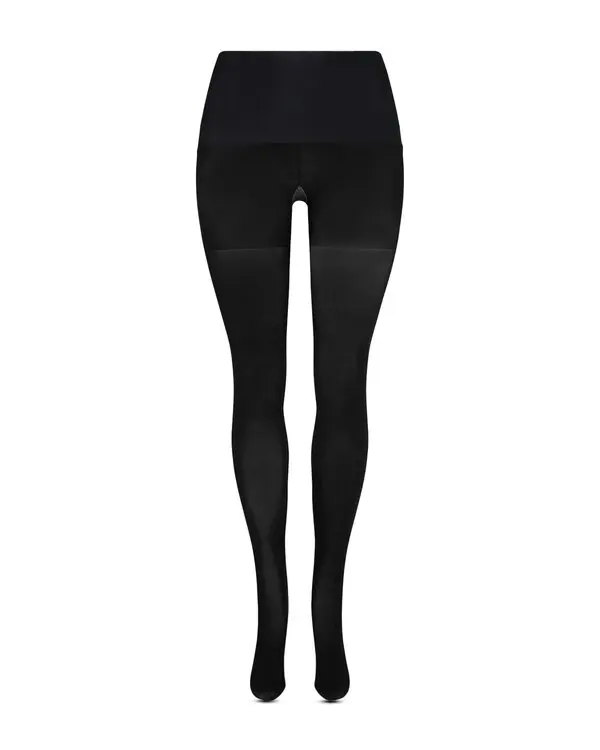 Commando Opaque Control Top Tights - Black