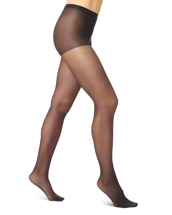 Hue 30 Denier Sheer Coverage Control Top Tights - Black