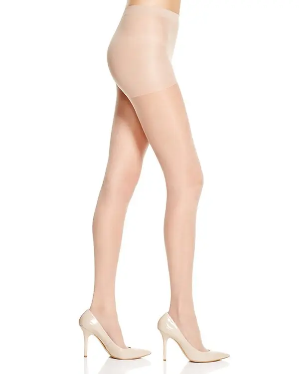 Hue Sheer Control Top Tights - Natural