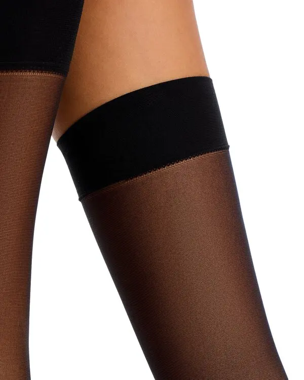 Hue Sheer Knee-high Socks Set Of 2 By - Black