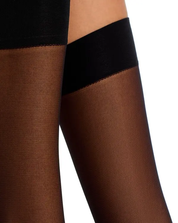 Hue Sheer Knee-high Socks Set Of 2 By - Black