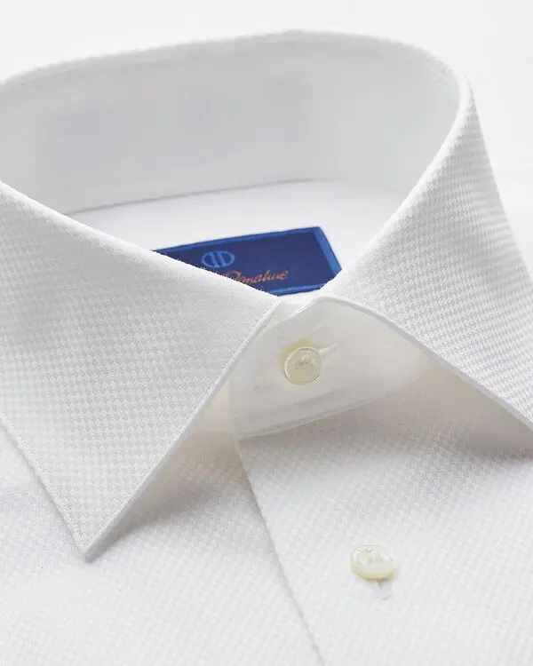 David Donahue Dobby Weave Trim Fit Shirt