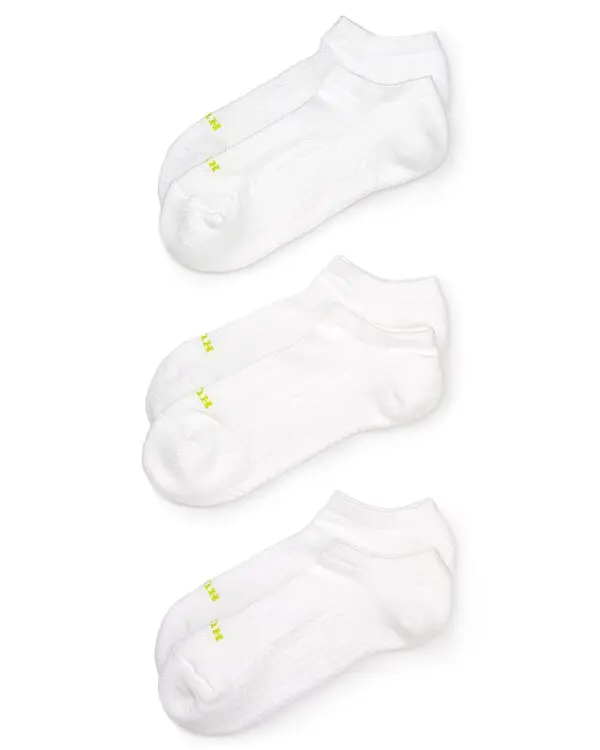 Hue Air Cushion No-show Socks Set Of 3 - White