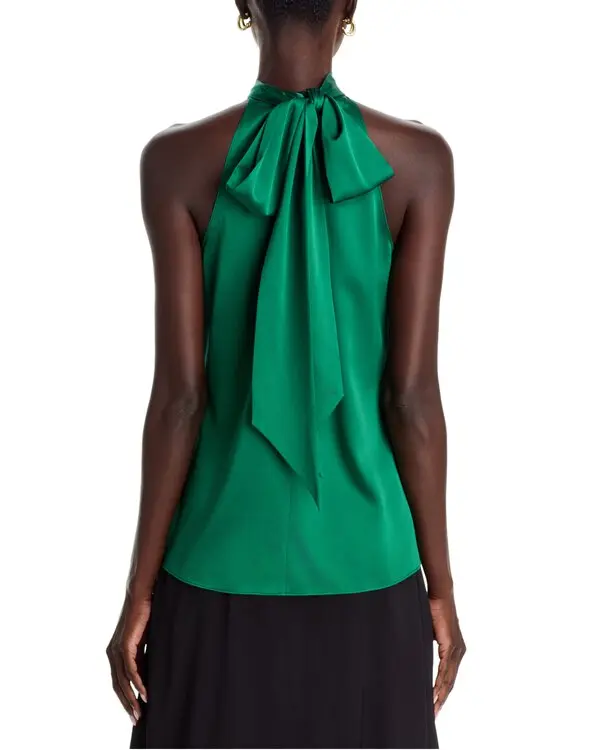 Ramy Brook Lori Silk-blend Draped Top - Deep Emerald