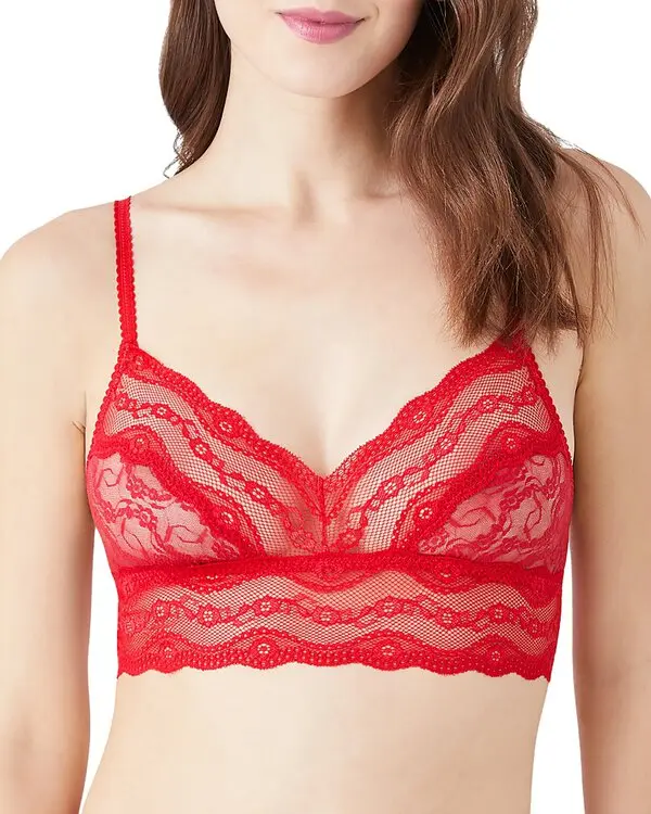 Wacoal B. Tempt'd Lace Kiss Bralette - Crimson Red