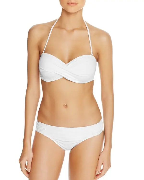 Tommy Bahama Pearl Twist Bandeau Bikini Top - White