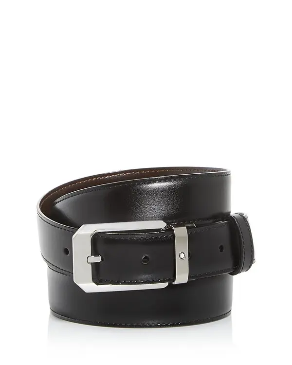 Montblanc Classic Reversible Leather Belt - Black